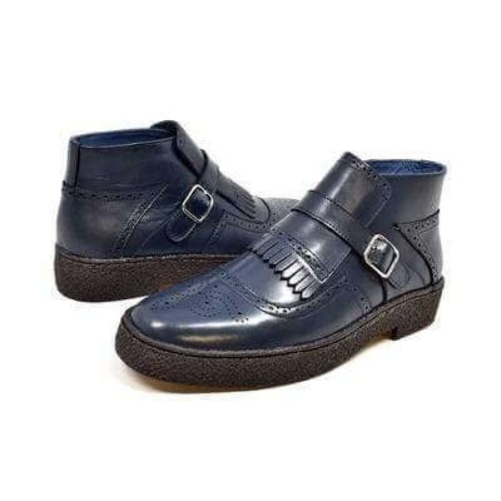 British Walkers Playboy Manhattan Men's Navy Leather … - Gem
